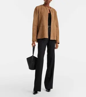 Max Mara Epica Wool-blend Top - Black