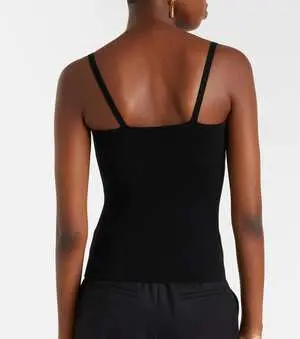 Max Mara Epica Wool-blend Top - Black