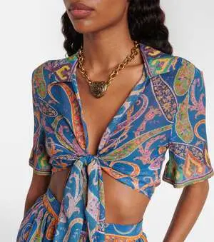 Etro Paisley Crop Top