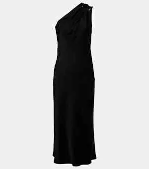Max Mara Entrata Satin Midi Dress