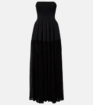 Simkhai Strapless Tulle Maxi Dress - Black