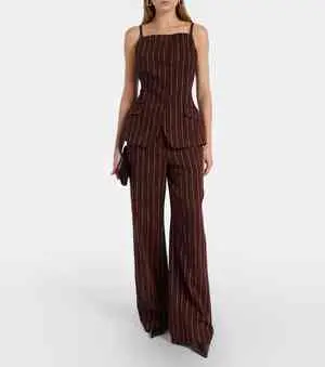 Simkhai Edie Striped Top - Brown