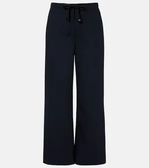 Max Mara Argenta Virgin Wool Wide-leg Pants - Blue