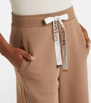 Max Mara Cotton-blend Straight-leg Trousers - Brown