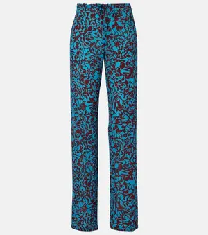 Dries Van Noten Printed Wide-leg Trousers