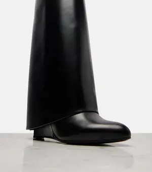 Givenchy Shark 95 Leather Knee-high Boots - Black