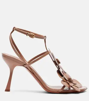 Zimmermann Orchid 85 Leather Sandals - Brown