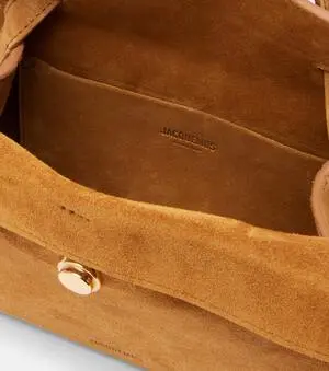Jacquemus Valerie Small Suede Top-handle Bag - Brown