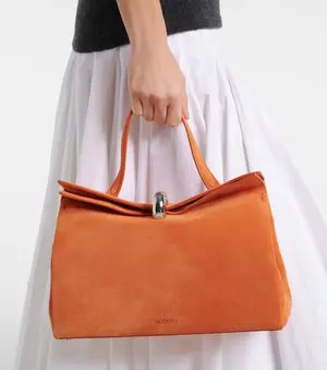 Jacquemus Valerie Medium Suede Top-handle Bag