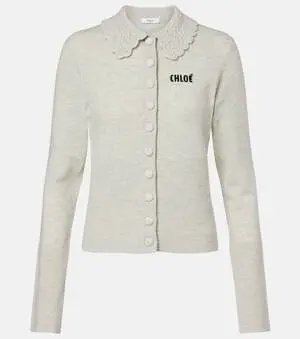 Chloé Logo Wool Cardigan