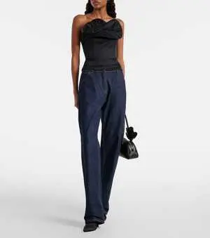 Magda Butrym Wool And Silk Bustier Top