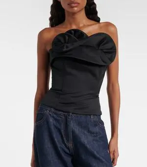 Magda Butrym Wool And Silk Bustier Top