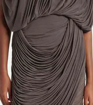 Magda Butrym Draped Jersey Midi Skirt