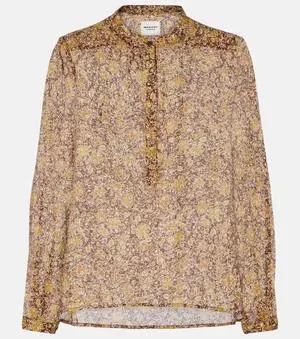 MARANT ETOILE Maria Floral Cotton Voile Blouse - Multicoloured