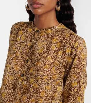 MARANT ETOILE Maria Floral Cotton Voile Blouse - Multicoloured