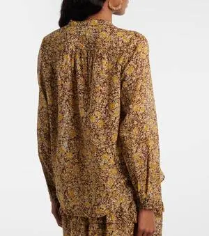 MARANT ETOILE Maria Floral Cotton Voile Blouse - Multicoloured