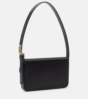 Victoria Beckham Dorian Mini Leather-trimmed Shoulder Bag - Black
