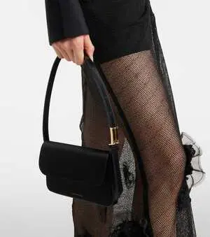 Victoria Beckham Dorian Mini Leather-trimmed Shoulder Bag - Black