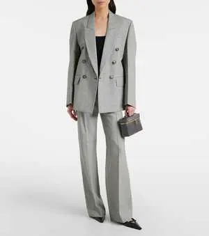Victoria Beckham Small Leather Vanity Bag - Grey