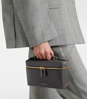 Victoria Beckham Small Leather Vanity Bag - Grey
