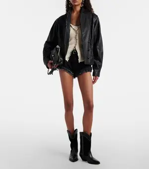 Isabel Marant Étoile Eneidala Faded Denim Shorts - Black