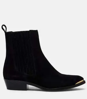 Isabel Marant Étoile Delano 35 Suede Ankle Boots - Black