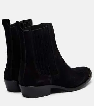 Isabel Marant Étoile Delano 35 Suede Ankle Boots - Black