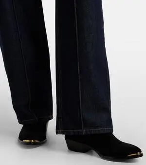 Isabel Marant Étoile Delano 35 Suede Ankle Boots - Black