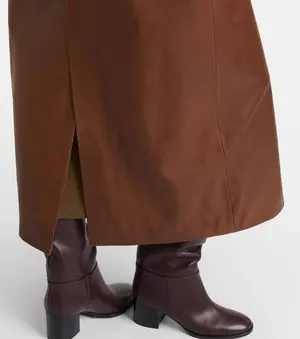 Nour Hammour Dakota Shearling-trimmed Leather Coat