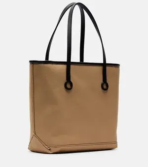 JW Anderson Leather-trimmed Canvas Tote - Beige