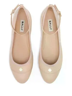 Bally Ysla Ankle-strap Ballet Flats - Neutrals