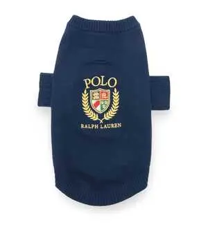Ralph Lauren Cotton Crest Dog Sweater