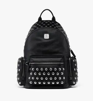 Mcm Stark Backpack In Lambskin With Studs