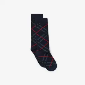 Burberry Burberry Check Cotton Blend Socks Bugle Blue