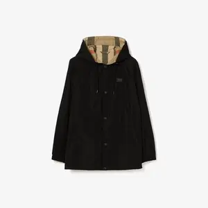 Burberry Reversible Check Hooded Jacket - Black