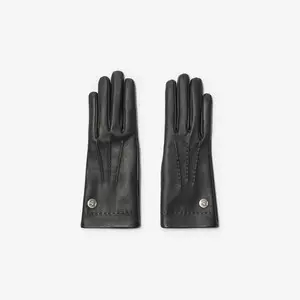 Burberry Leather Gloves - Black