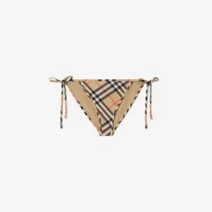 Burberry Check Bikini Briefs Sand