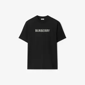 Burberry Logo Cotton T-shirt - Black