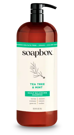 SOAPBOX Tea Tree & Mint Scalp Balancing Shampoo - One-color