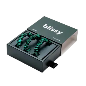BLISSY Skinny Scrunchies - Emerald