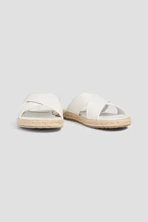 GIANVITO ROSSI Cesare Leather Espadrille Sandals