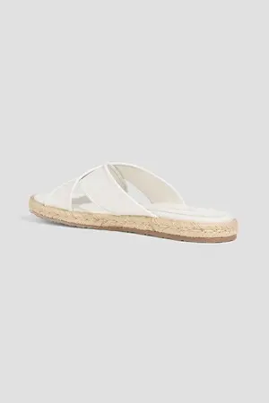 GIANVITO ROSSI Cesare Leather Espadrille Sandals
