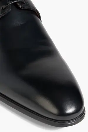 Santoni Induct Leather Derby Shoes - Black