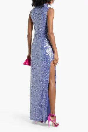 Lapointe Sequined Chiffon Gown
