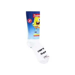 Supreme X Spongebob Squarepants X Castelli Cycling Sock - Blue