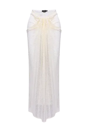PatBO Wave Mesh Maxi Skirt