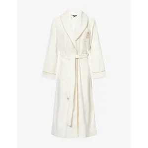 Ralph Lauren Dalton Fleece Long Robe Xs Cream