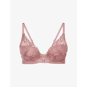Chantelle Legend Plunge Lace Bra - Rose Des Bois