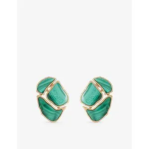 Zimmermann Byron Malachite Gold-plated Earrings - Antique Gold Malachite