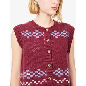 DAMSON MADDER Wool Knit Vest - Burg